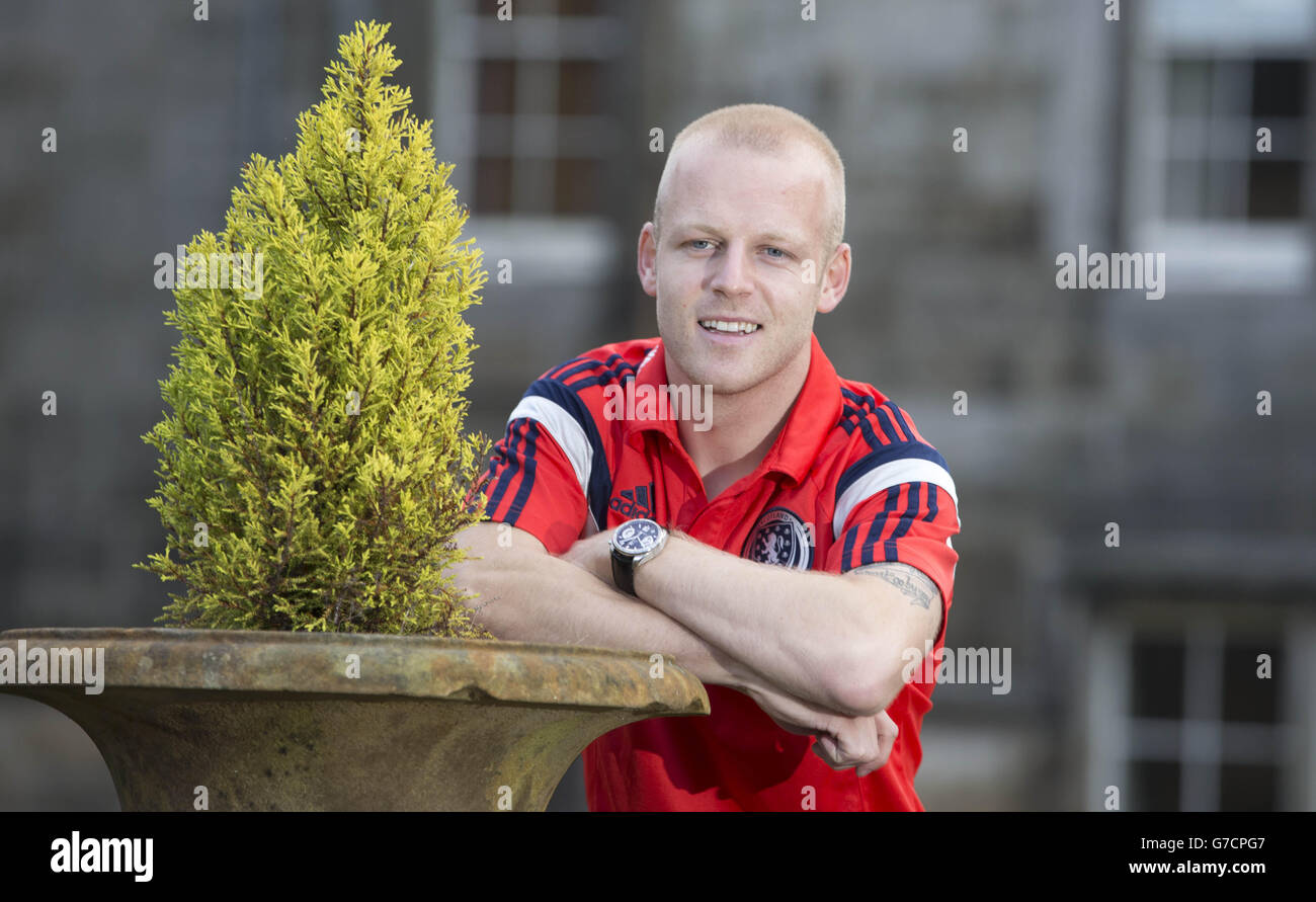Scotland's Steven Naismith during a photo call at Mar Hall Hotel ...