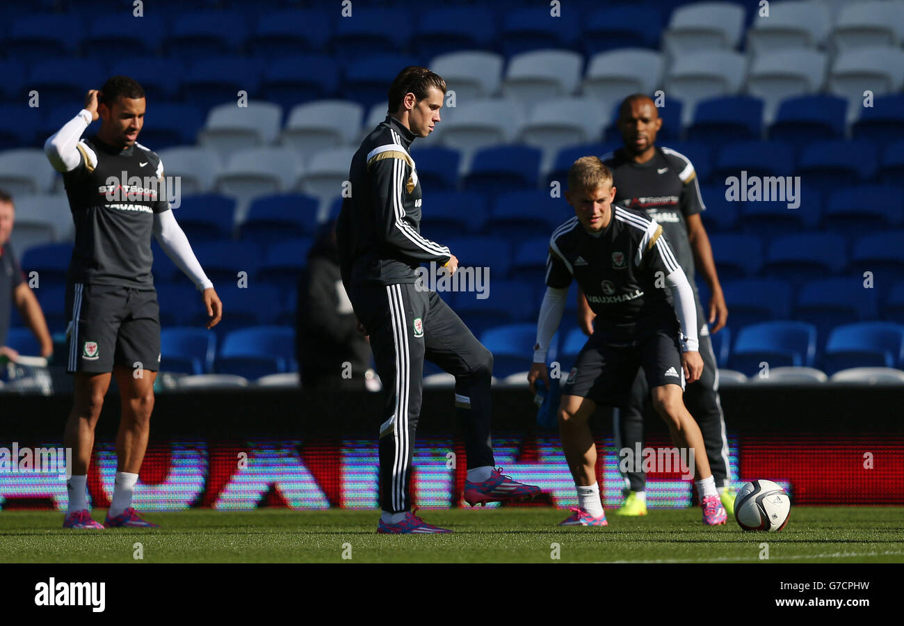 Wales' Gareth Bale during training at Cardiff City Stadium, Cardiff ...