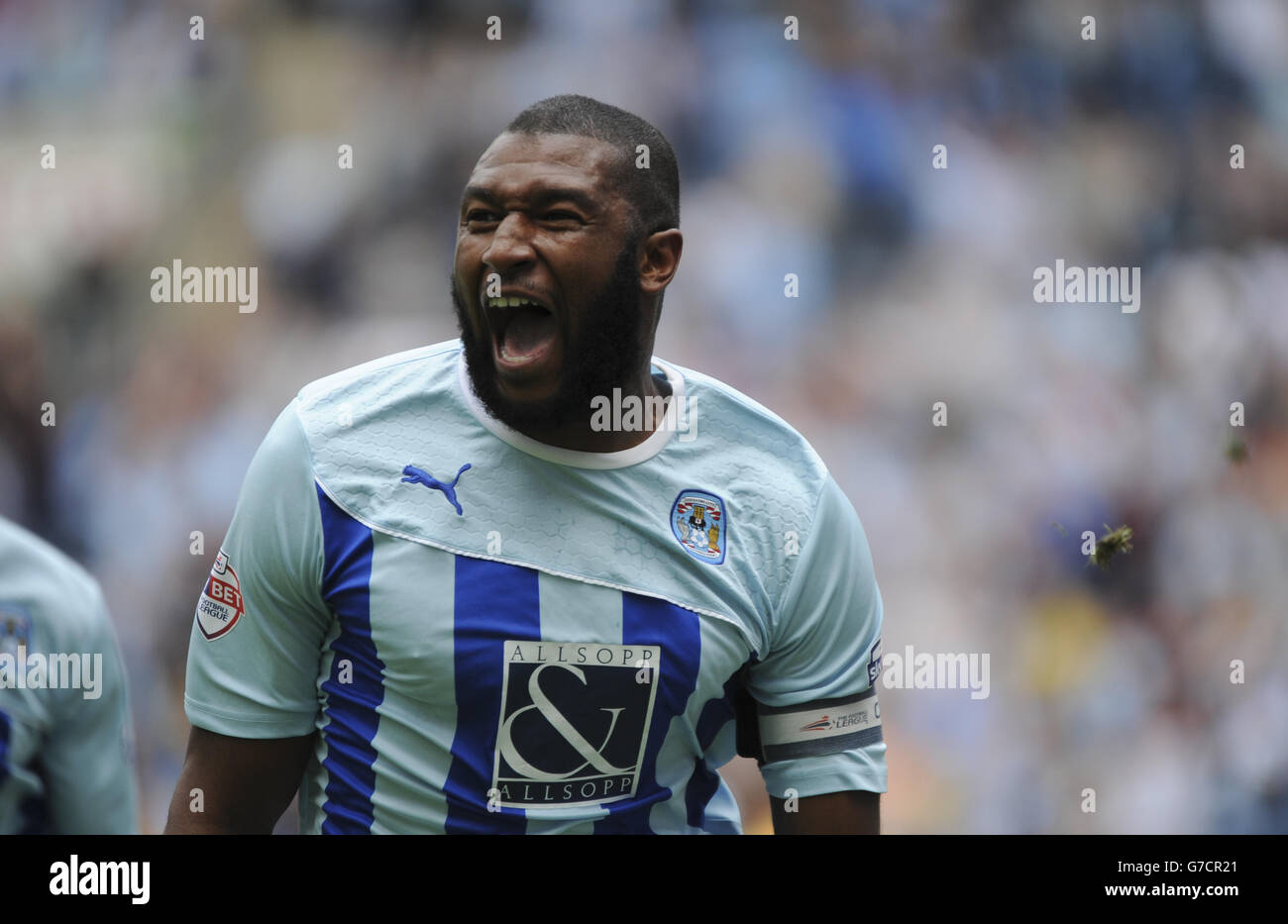 Coventry City's Reda Johnson celebrates scoring against Yeovil Town ...