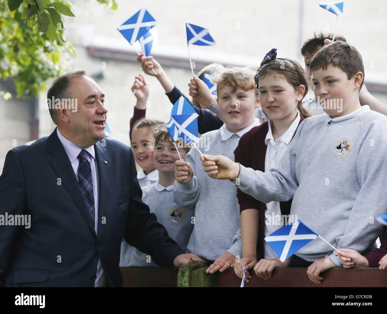 School children at strichen primary school in strichen hi-res stock ...