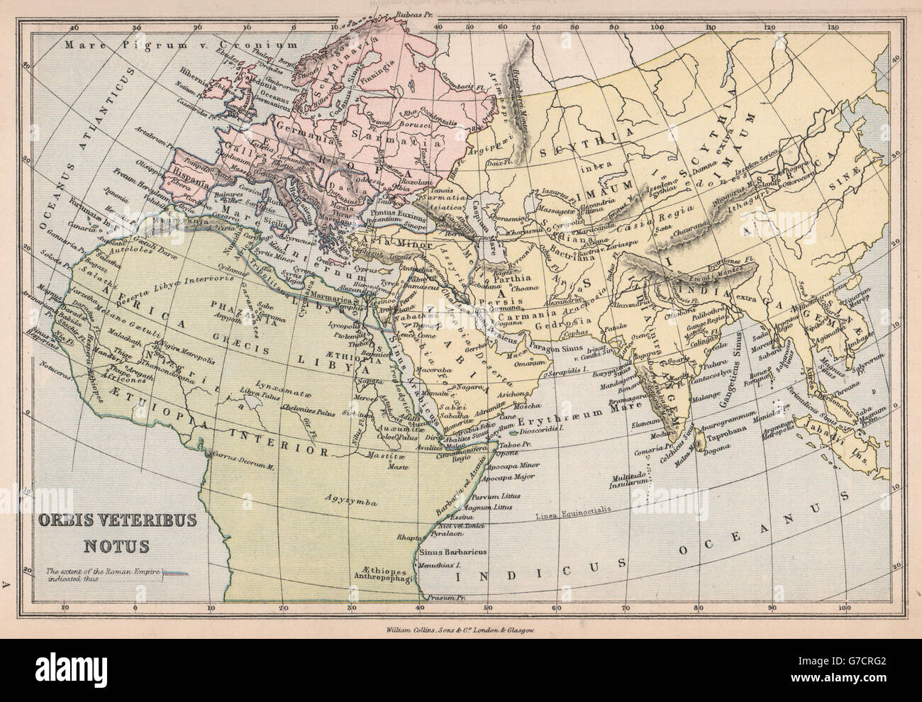ANCIENT WORLD. 'Orbis Veteribus Notus'. BARTHOLOMEW, 1878 antique map ...