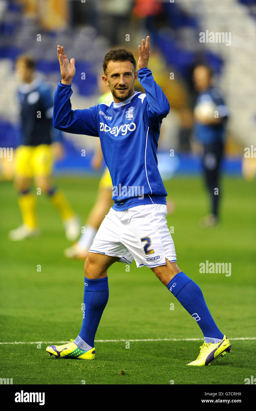 Birmingham citys neil eardley acknowledges the home support hi-res ...
