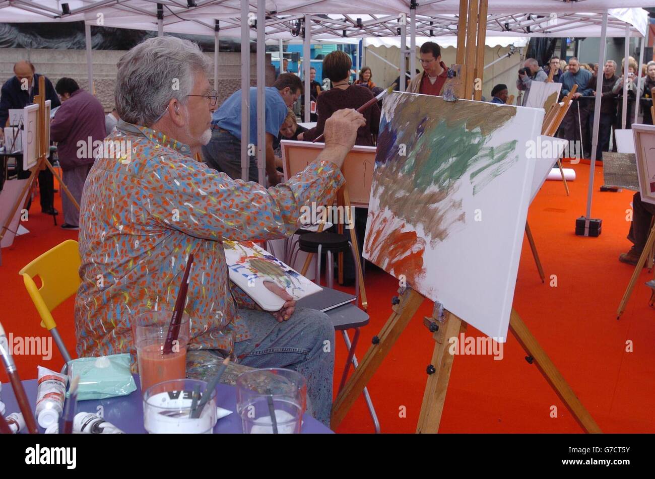 Art on the Square - London Stock Photo - Alamy