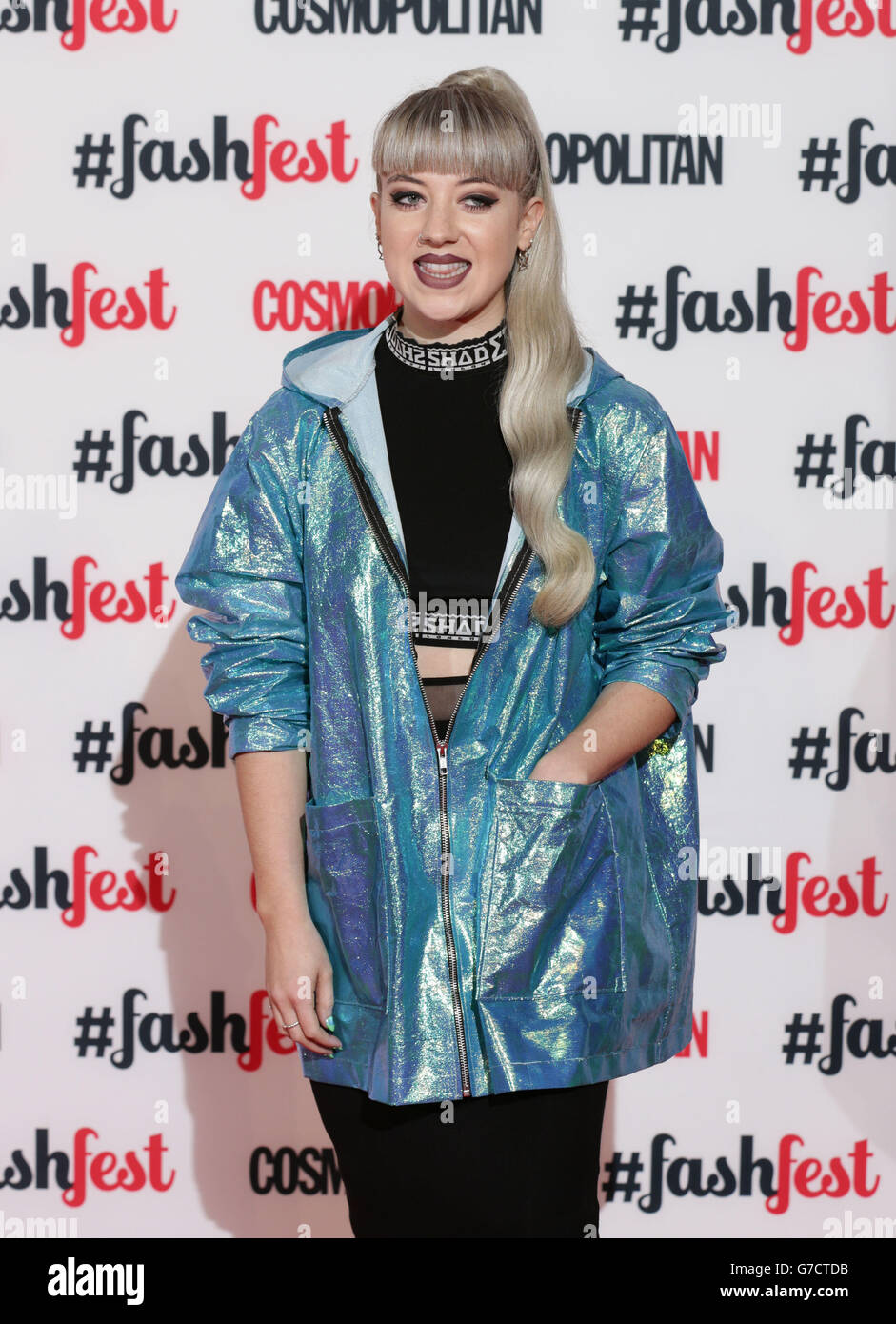Leah McFall arriving for the Cosmopolitan FashFest fashion show and ...