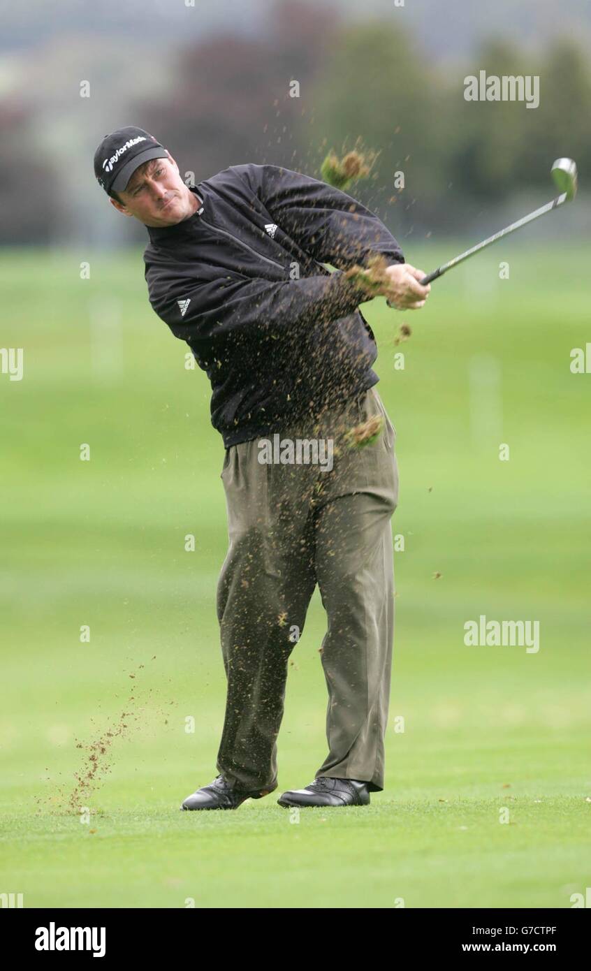 British Open champion Todd Hamilton, on the first fairway, during a ...