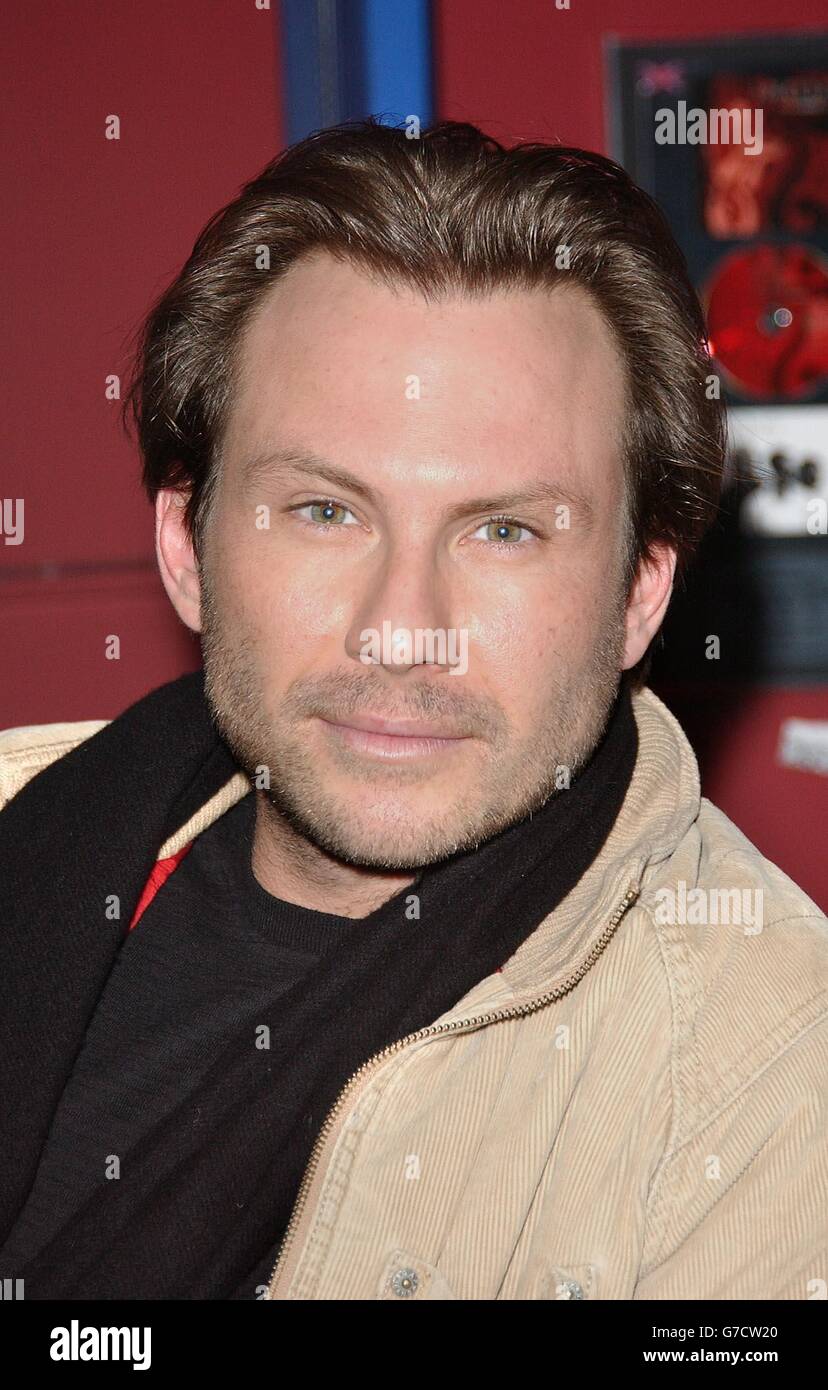 Actor Christian Slater during his guest appearance on MTV's TRL - Total ...