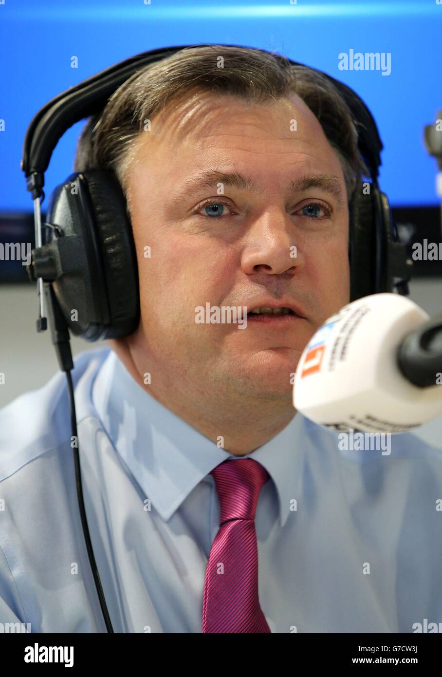 Shadow Chancellor Ed Balls talks live to LBC Radio at Manchester ...