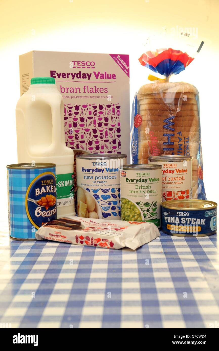 Tesco own brand products hi-res stock photography and images - Alamy