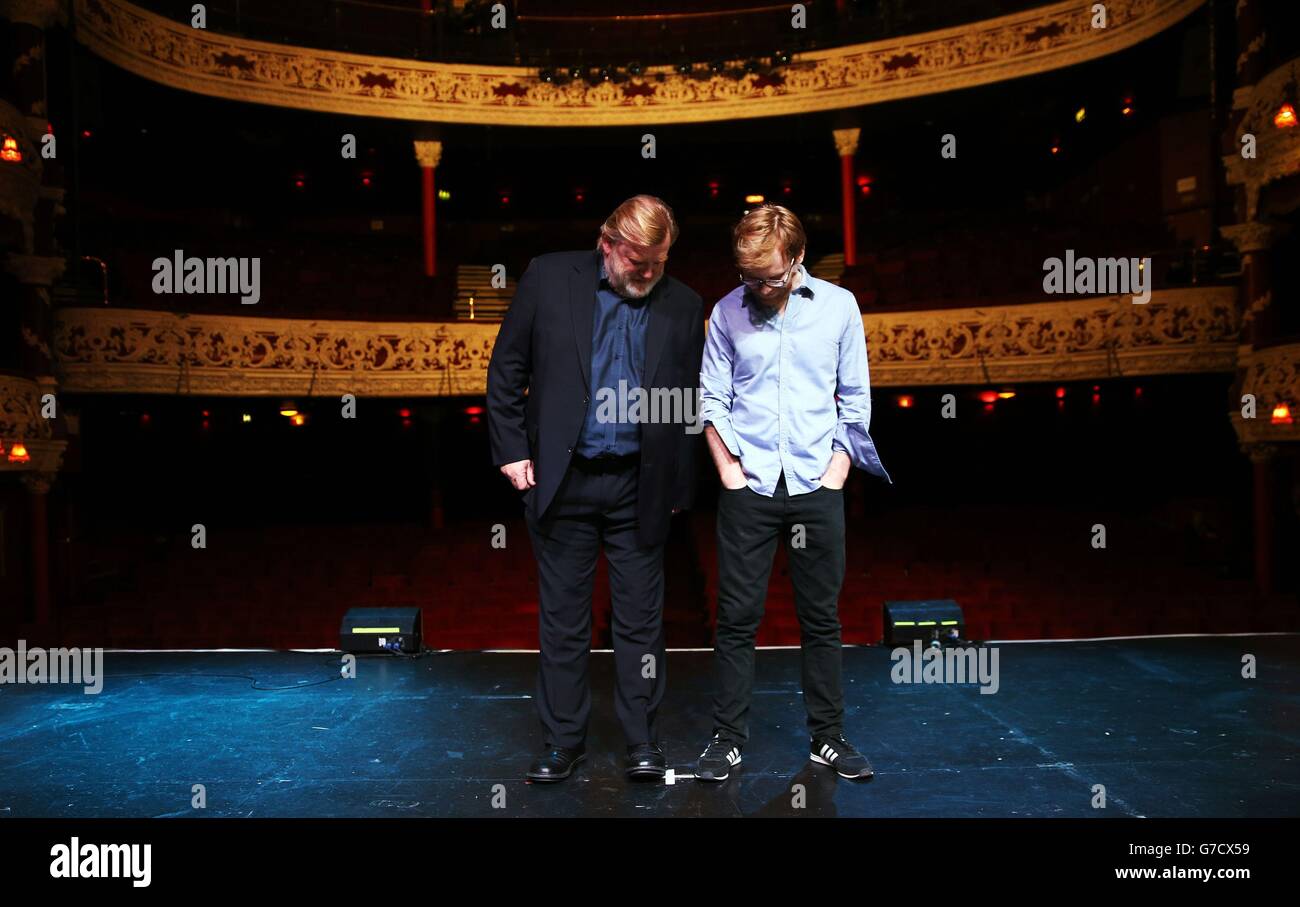 Brendan Gleeson with his son Brian at the announcement at the Olympia ...
