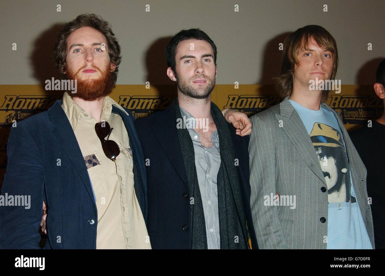 American rock group Maroon 5 pose for photographers during the MTV ...