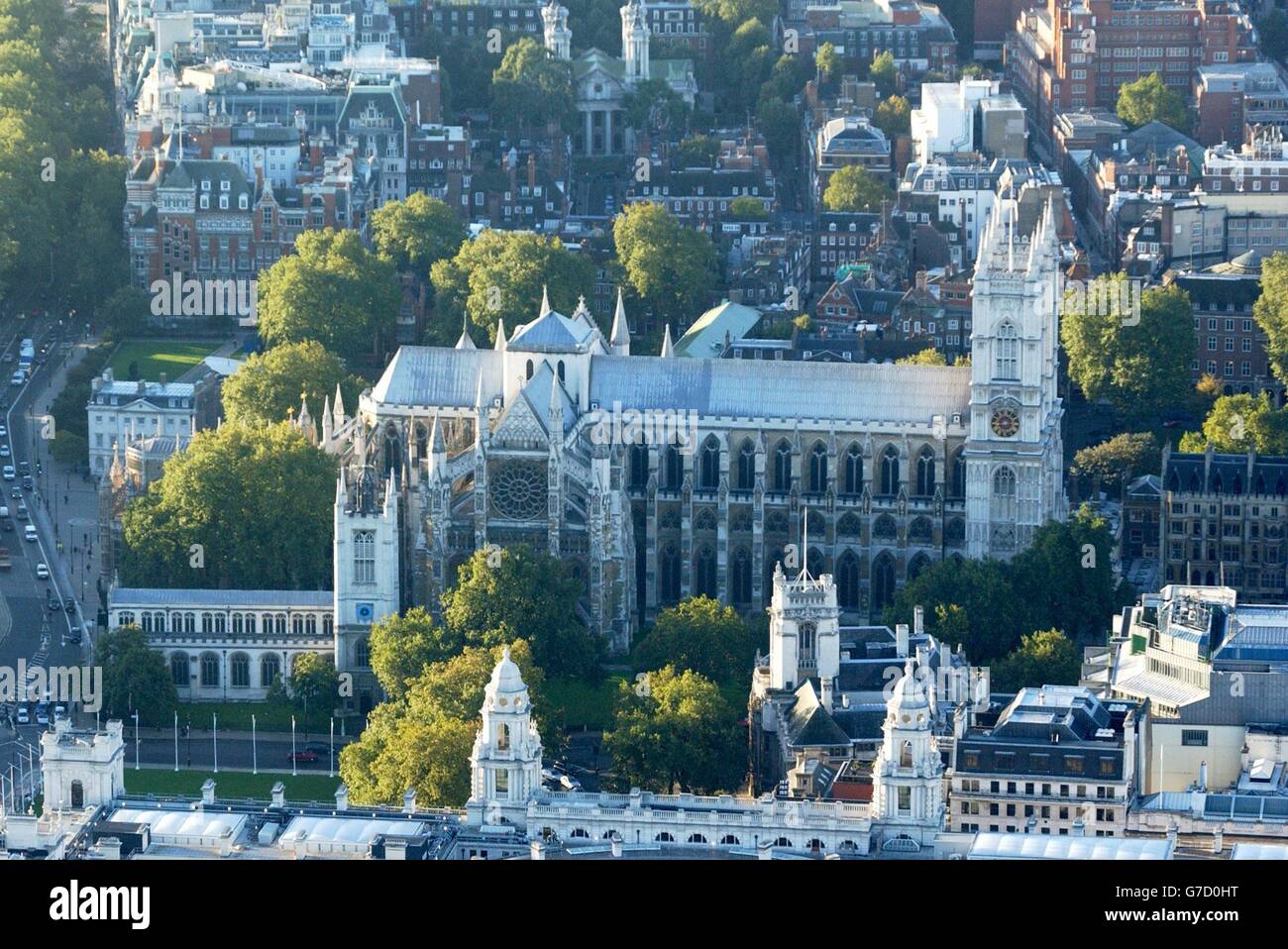 Westminster Abbey. Aerial view Westminster Abbey Stock Photo - Alamy