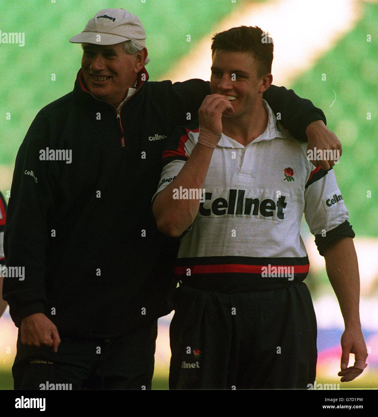 Rugby Union, England Training. L-R, Jack Rowell, England coach and ...