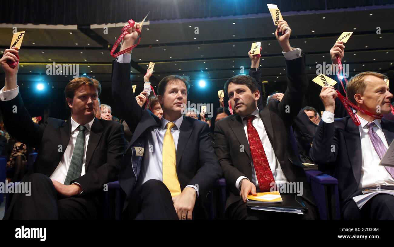 (left to right) Chief Secretary to the Treasury Danny Alexander, Deputy ...