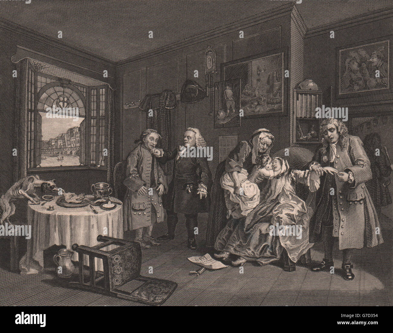 MARRIAGE A LA MODE. 'Death of the Countess'. After William HOGARTH ...