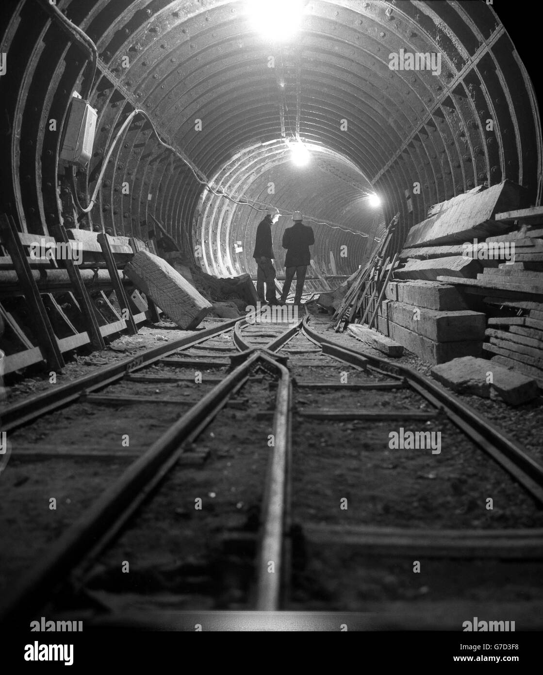Transport - London Underground - Victoria Line Construction Stock Photo ...