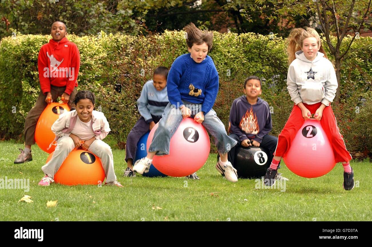 Children space hopper leisure playing High Resolution Stock Photography ...