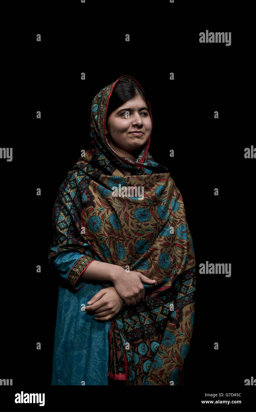 Education campaigner Malala Yousafzai followiing a press conference ...