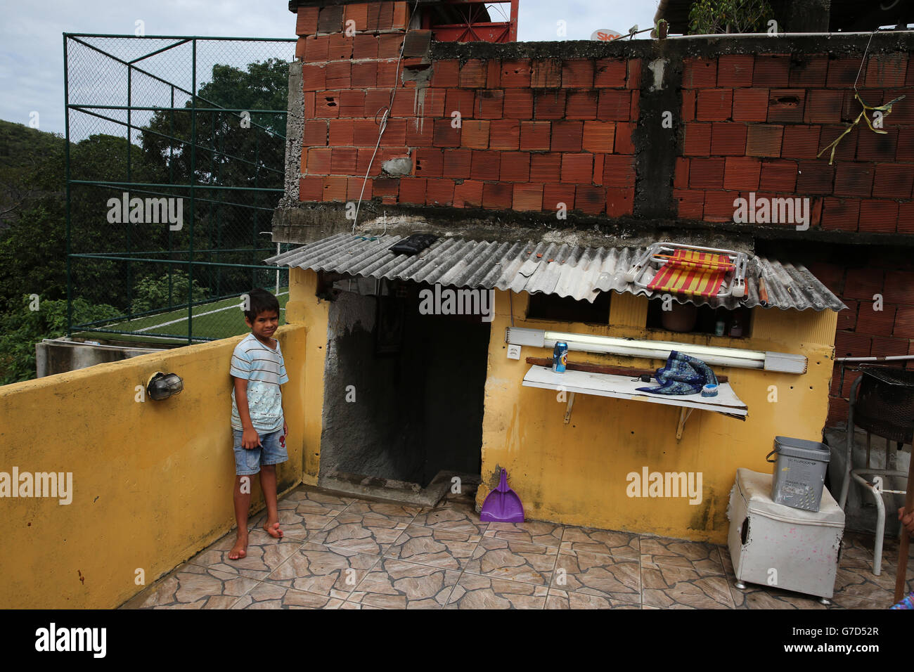 Rio De Janeiro, Brazil views of daily life in Rocinha Favela with a ...
