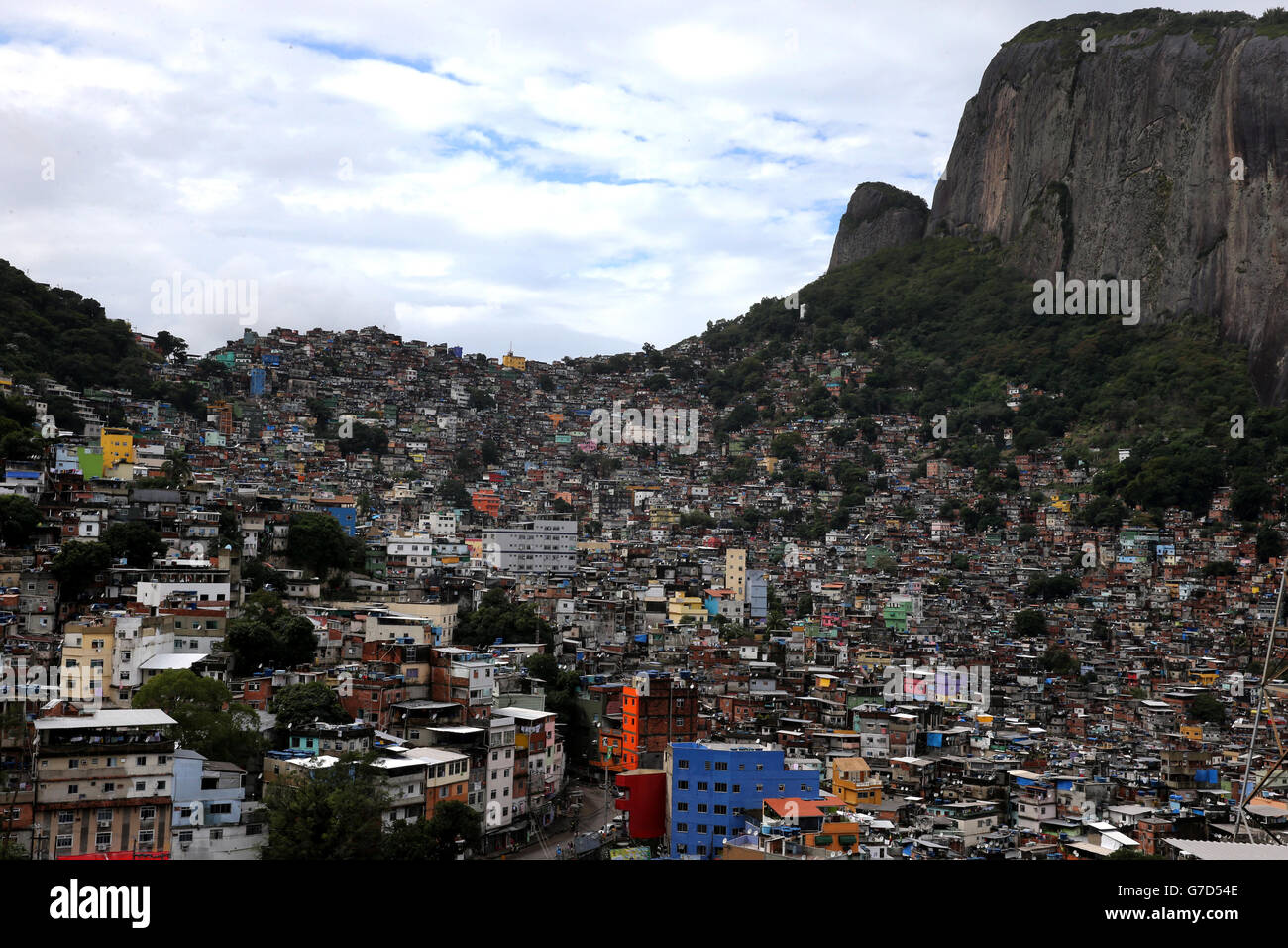Rio De Janeiro, Brazil views of daily life in Rocinha Favela with a ...
