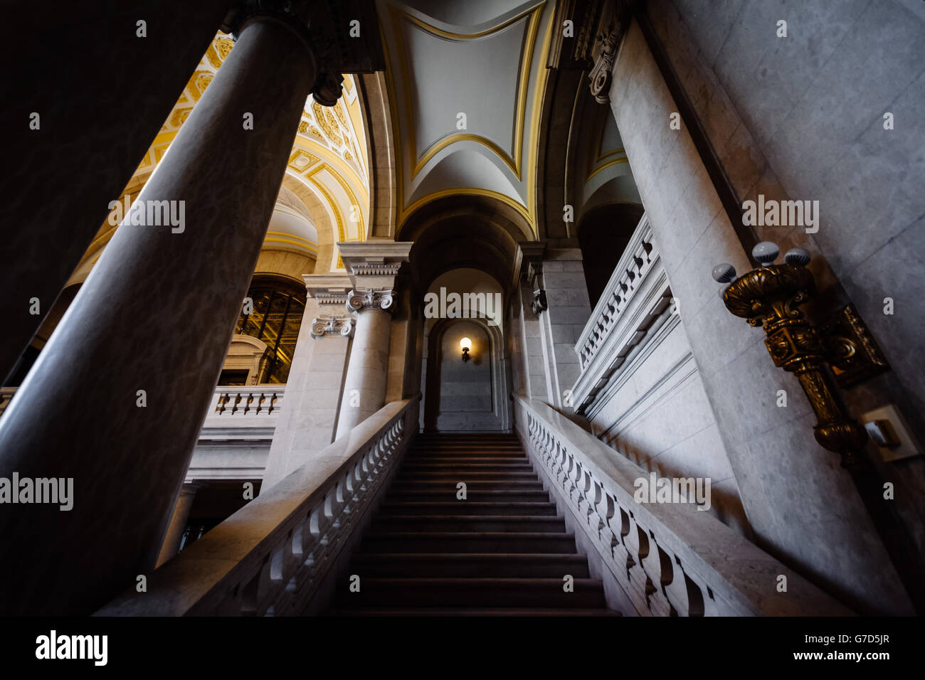 The interior of the Connecticut State Library, in Hartford, Connecticut ...