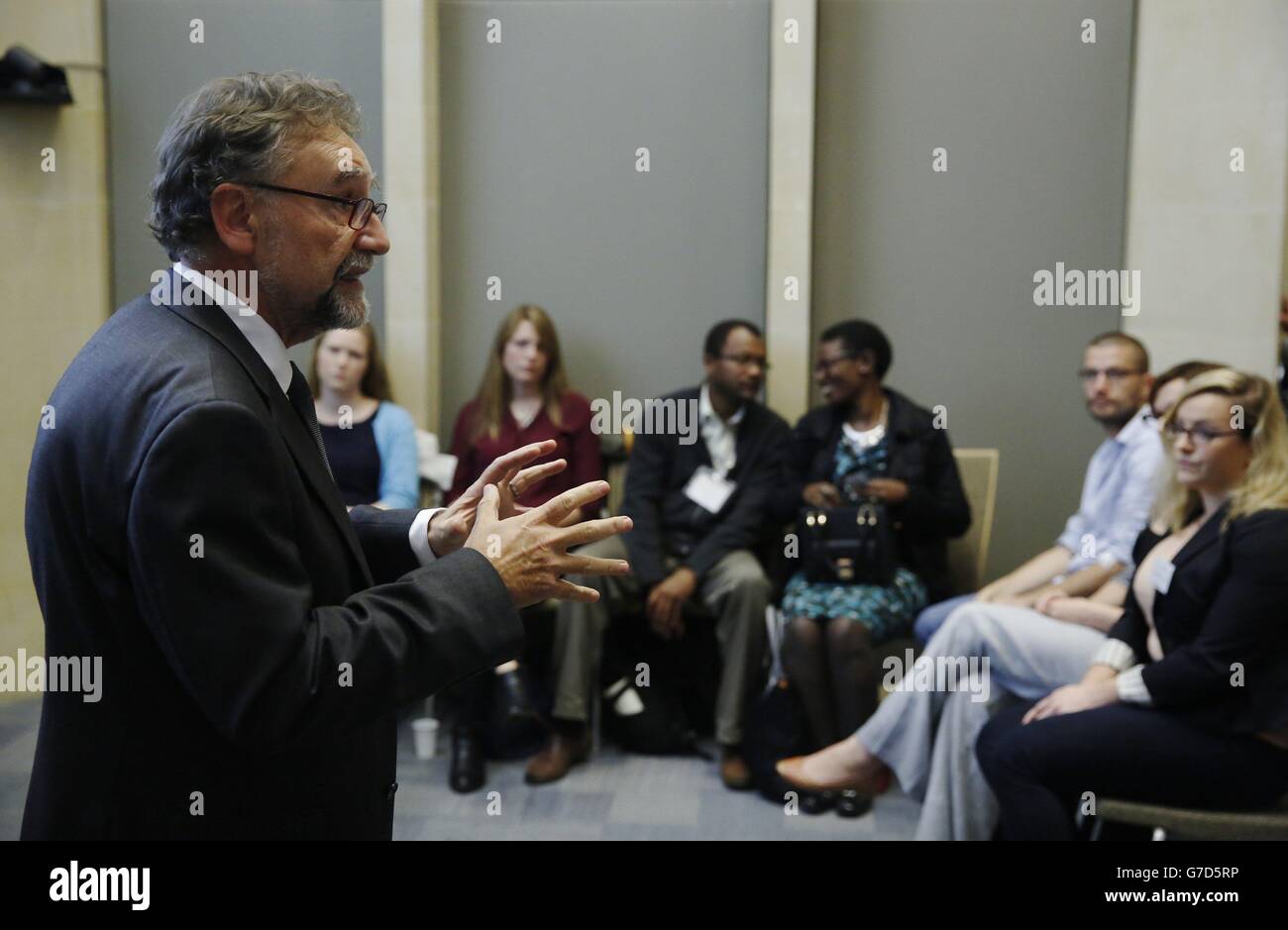 Professor of International emergency medicine Tony Redmond speaks to ...