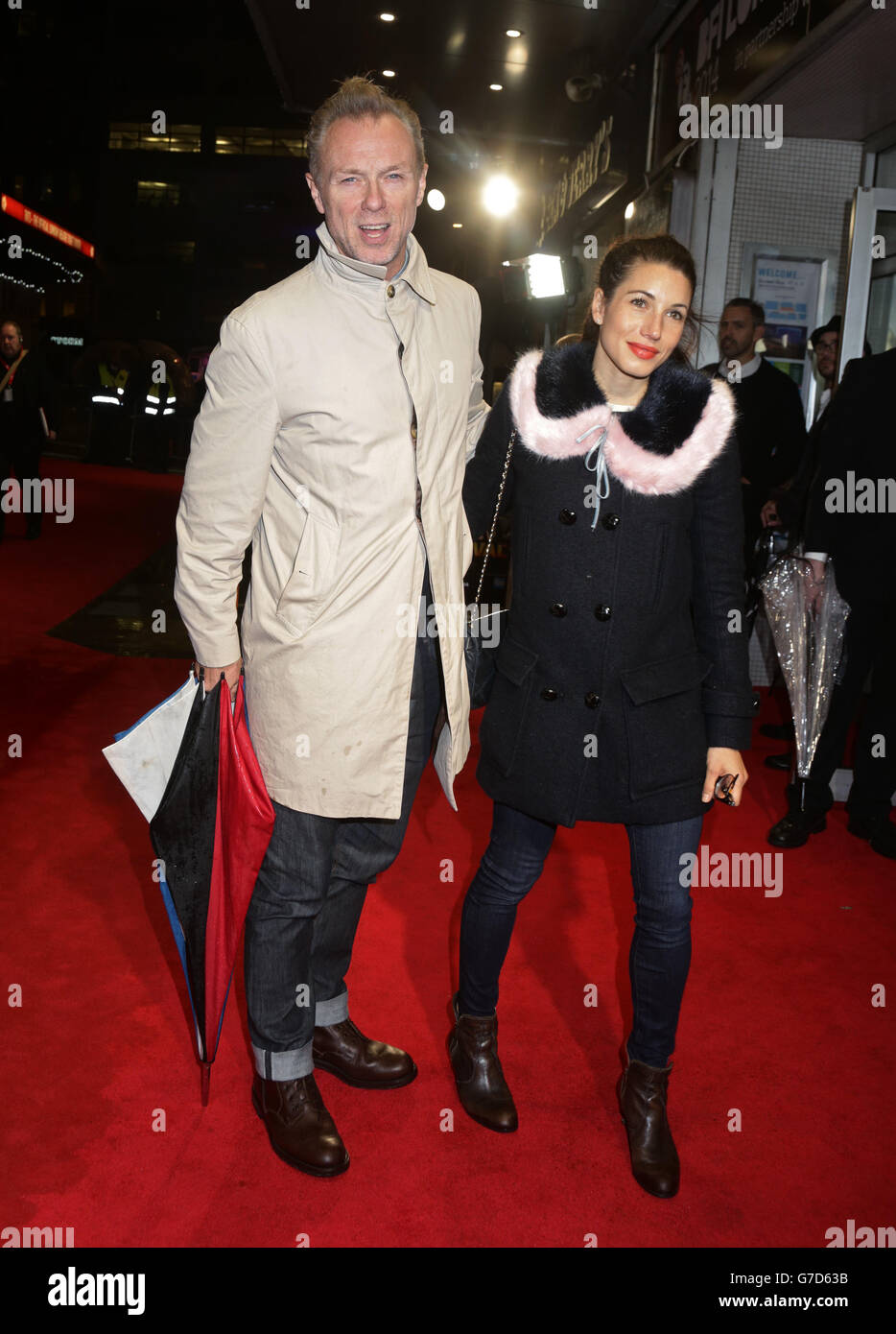 Gary Kemp and his wife Lauren Barber arriving for the BFI London Film ...