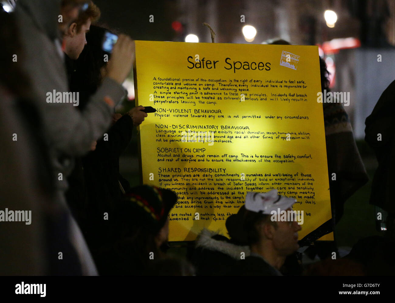 Occupy Democracy protest - London Stock Photo - Alamy