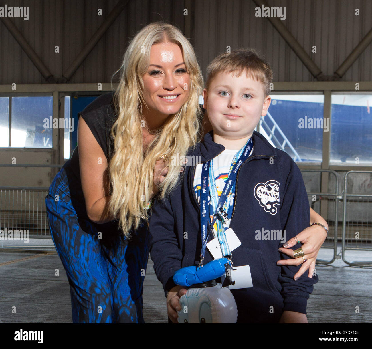 Denise Van Outen (left) with Ben Harnwell from from Rosyth, as ...