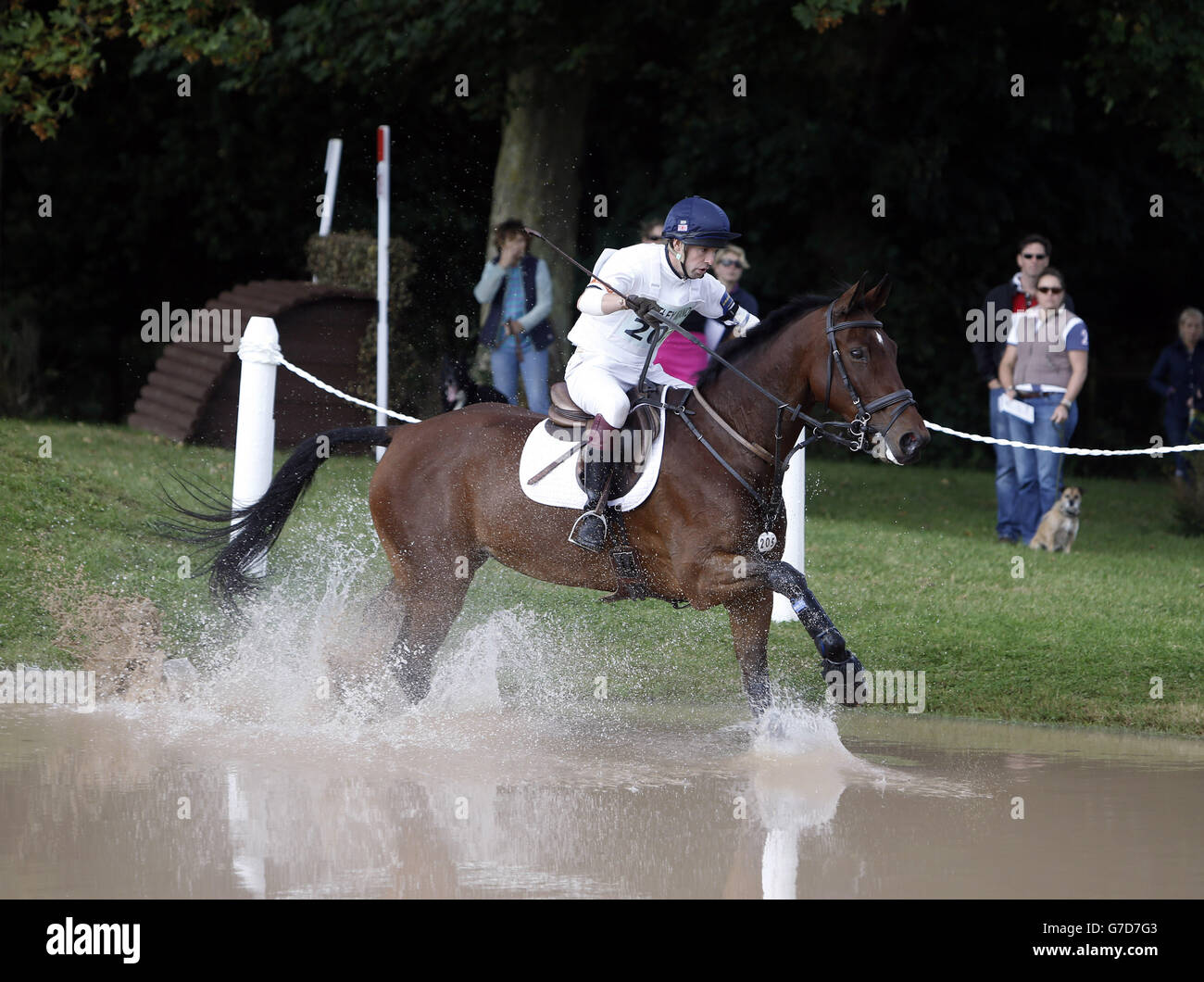 Harry Meade riding Vrolik competes in the CIC2* competition cross ...