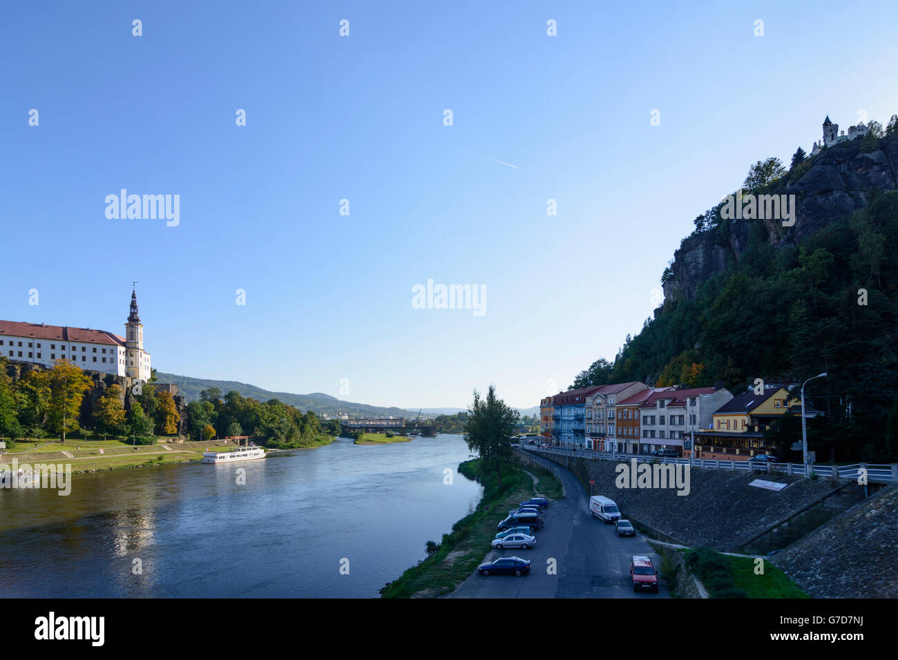 Decin castle on river labe elbe hi-res stock photography and images - Alamy