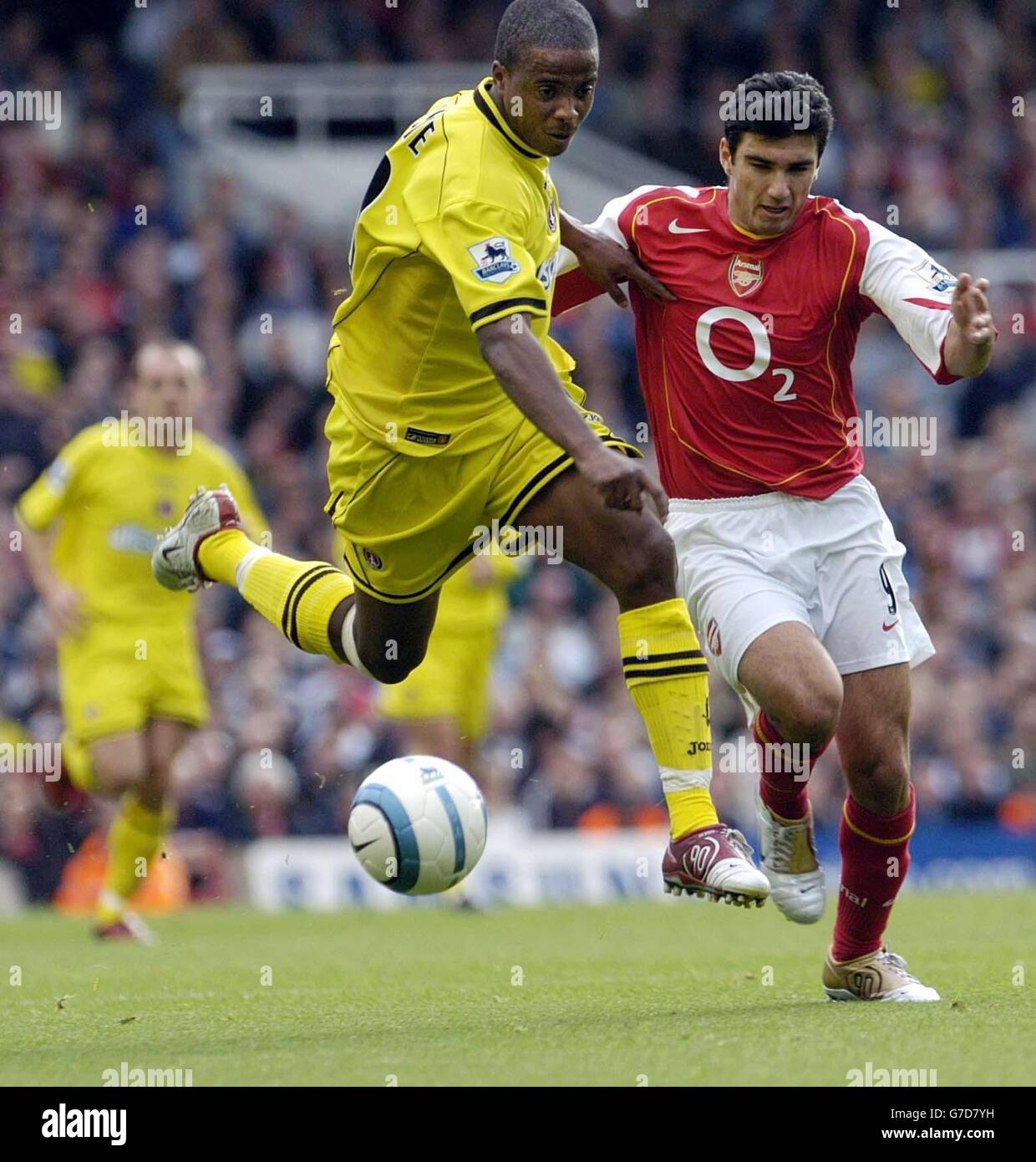 Jose antonio reyes in action for arsenal at highbury hi-res stock ...