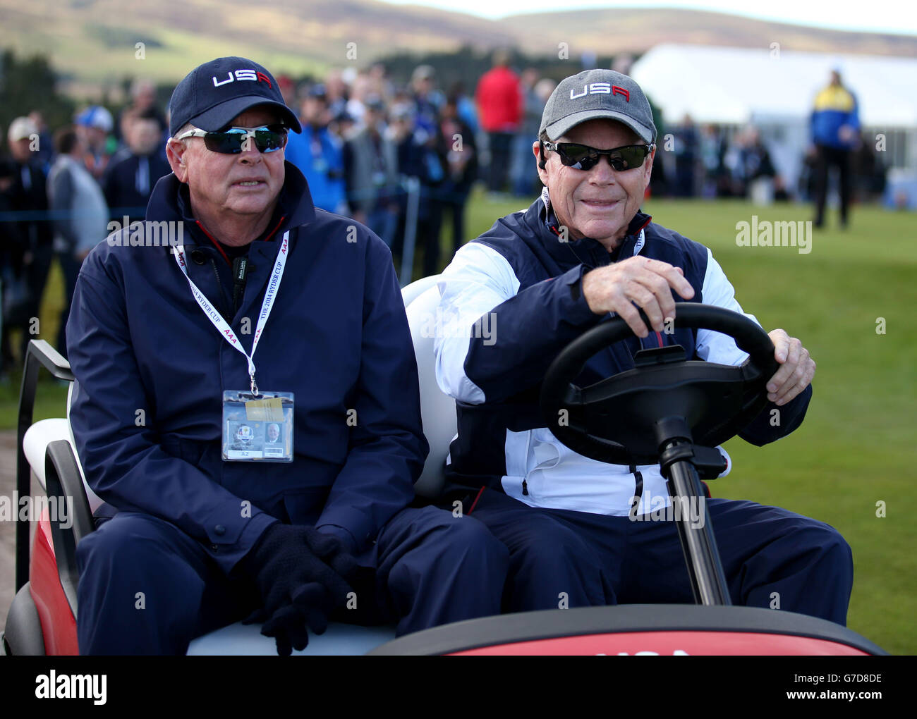 PGA of America President Ted Bishop (left) and captain Tom Watson ...
