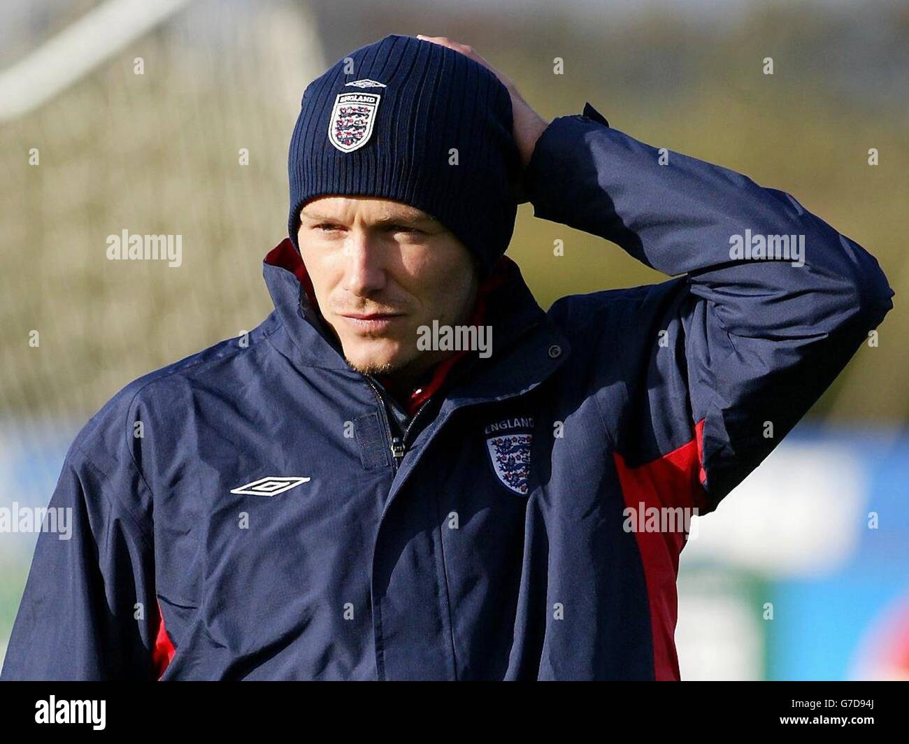 England captain David Beckham during the England squad's training ...