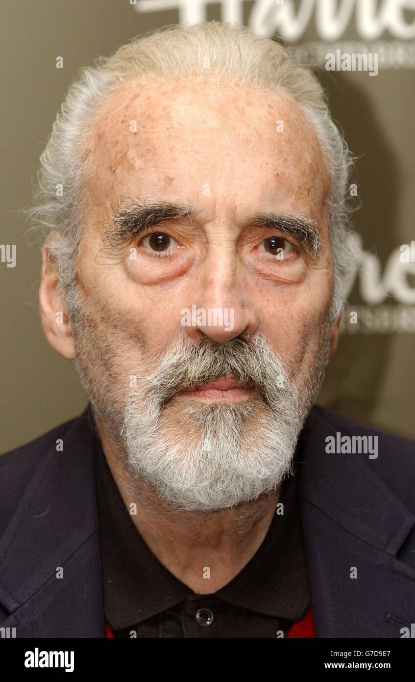 Actor Christopher Lee during a photocall to launch his new DVD film ...