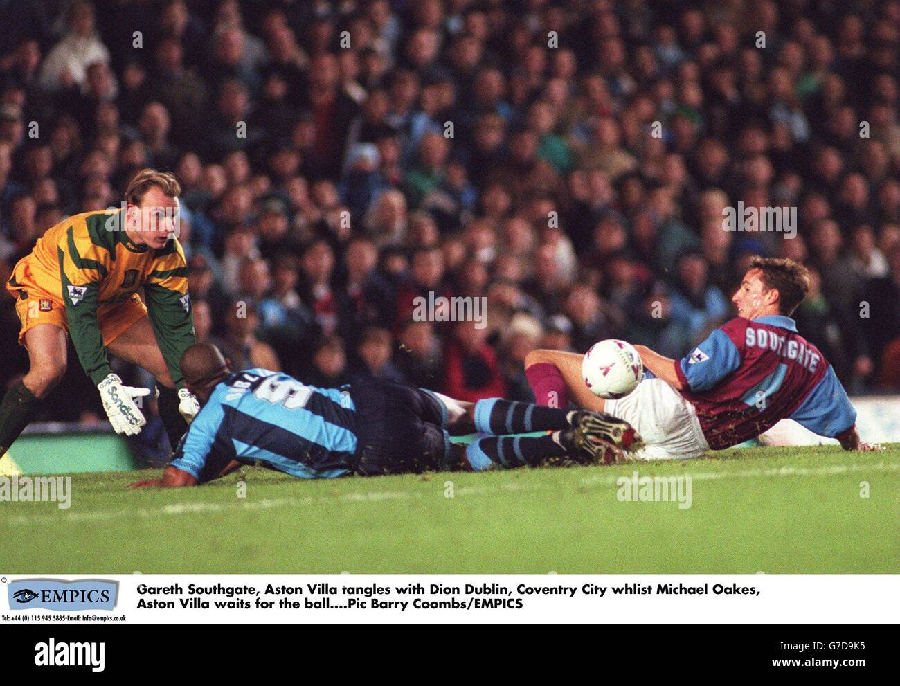 Gareth Southgate, Aston Villa tangles with Dion Dublin, Coventry City ...