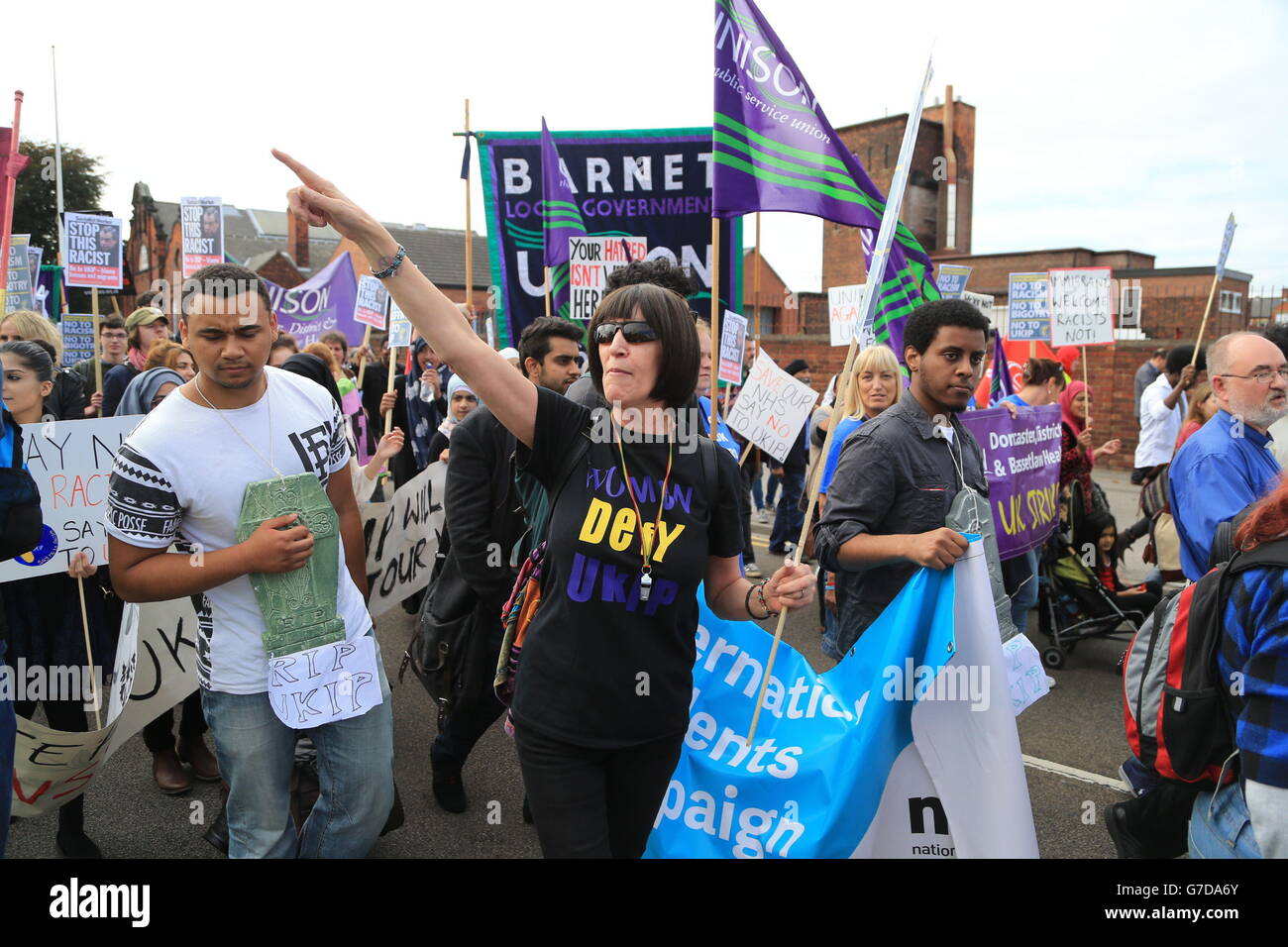 Stand up to Ukip protest Stock Photo - Alamy