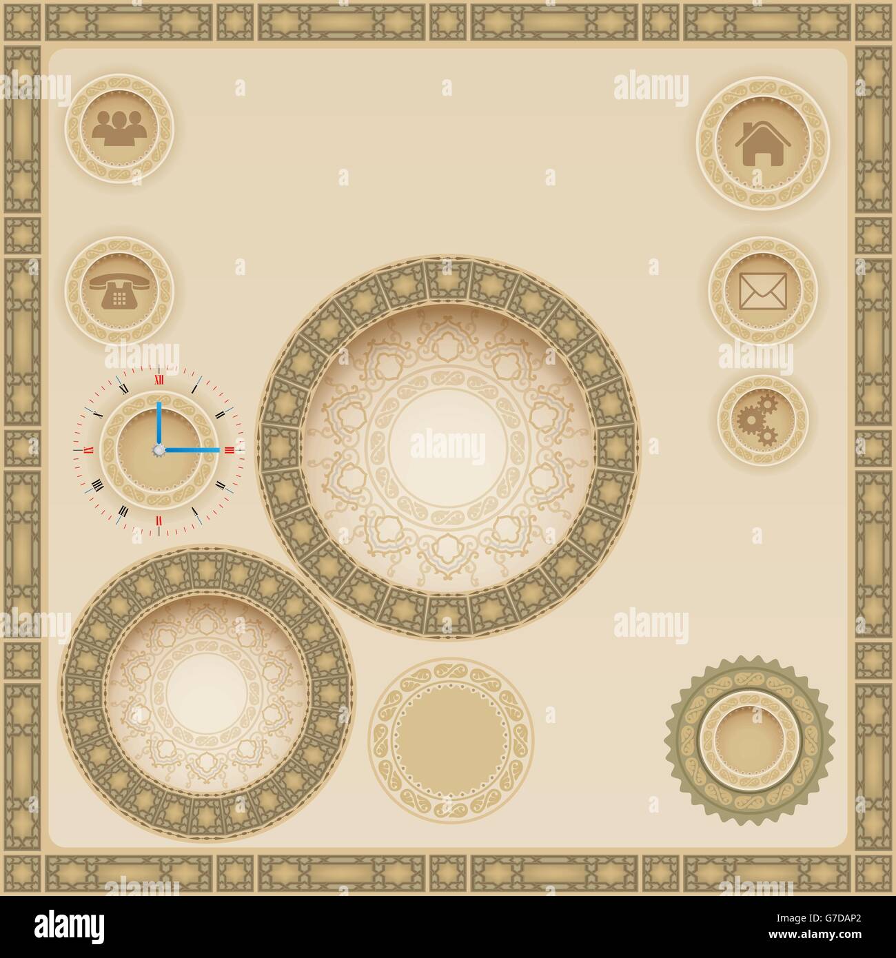 Distinctive clock Stock Vector Images - Alamy