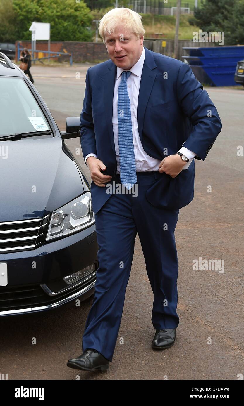 Boris Johnson visit to Ibstock Brick Ltd Stock Photo - Alamy
