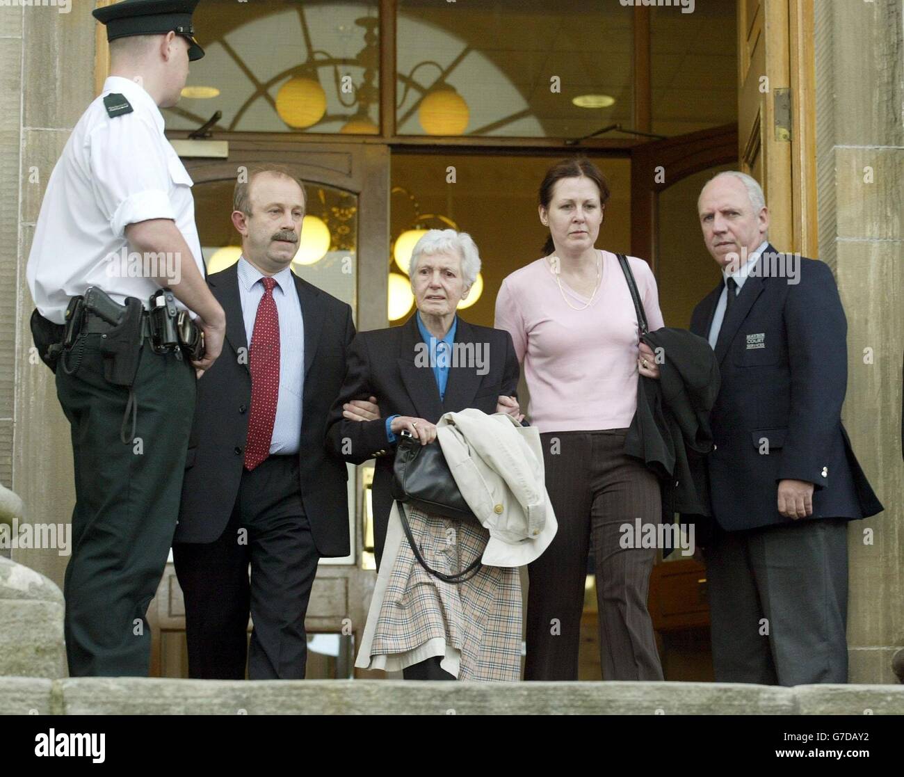Leslie Ann Gault, 37 (second from right) walks away from Omagh Crown ...