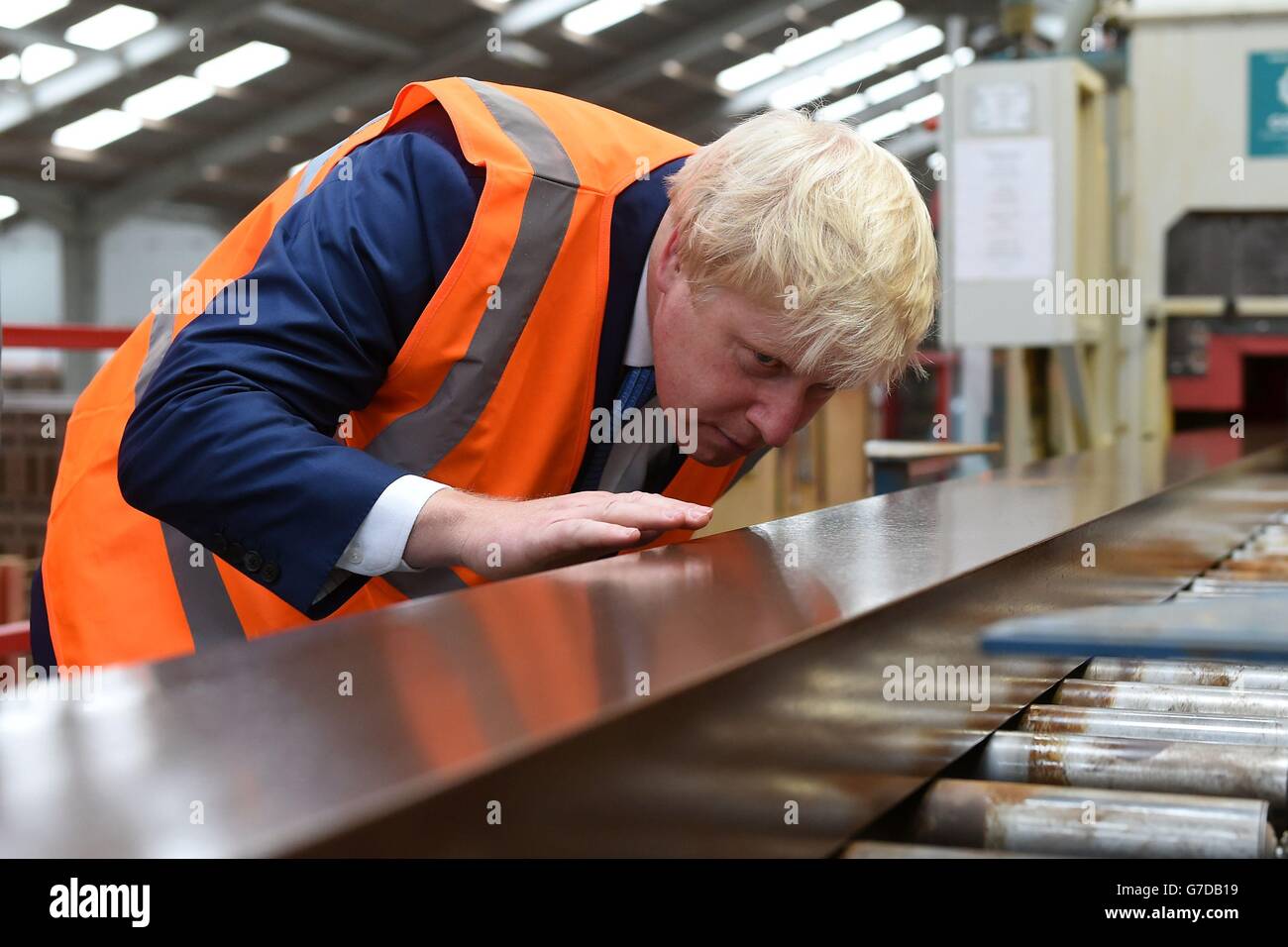 Boris Johnson visit to Ibstock Brick Ltd Stock Photo - Alamy