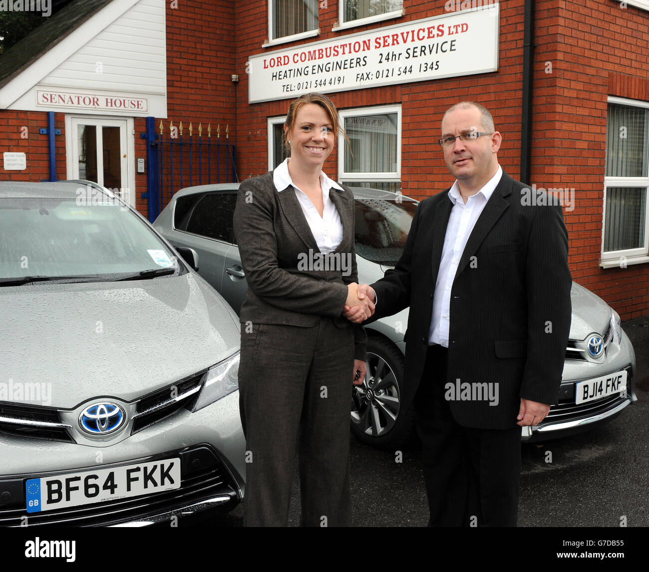 Toyota Fleet Handover to Lord Combustion - Oldbury Stock Photo - Alamy