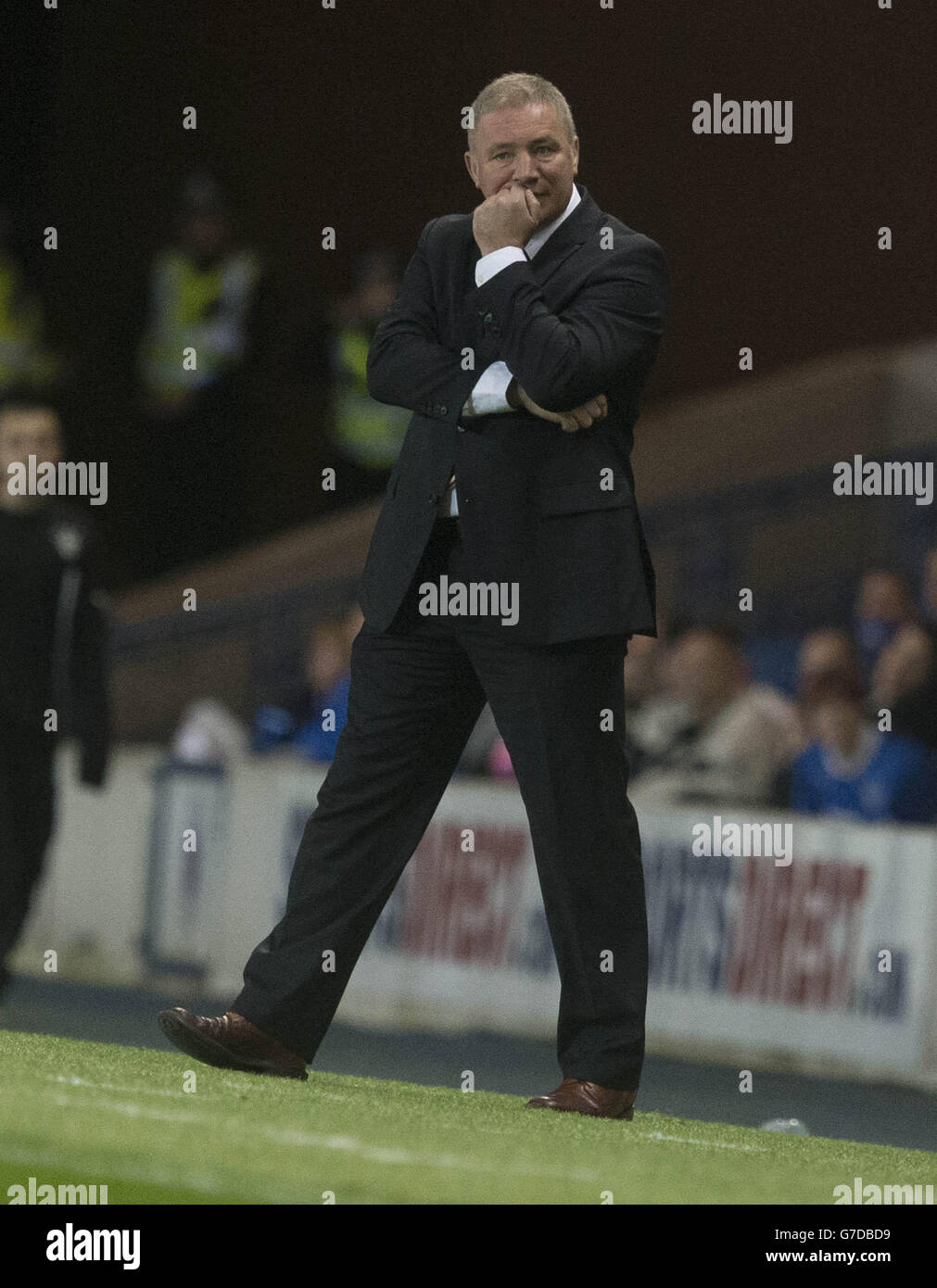 Rangers manager ally mccoist scottish championship match ibrox stadium ...