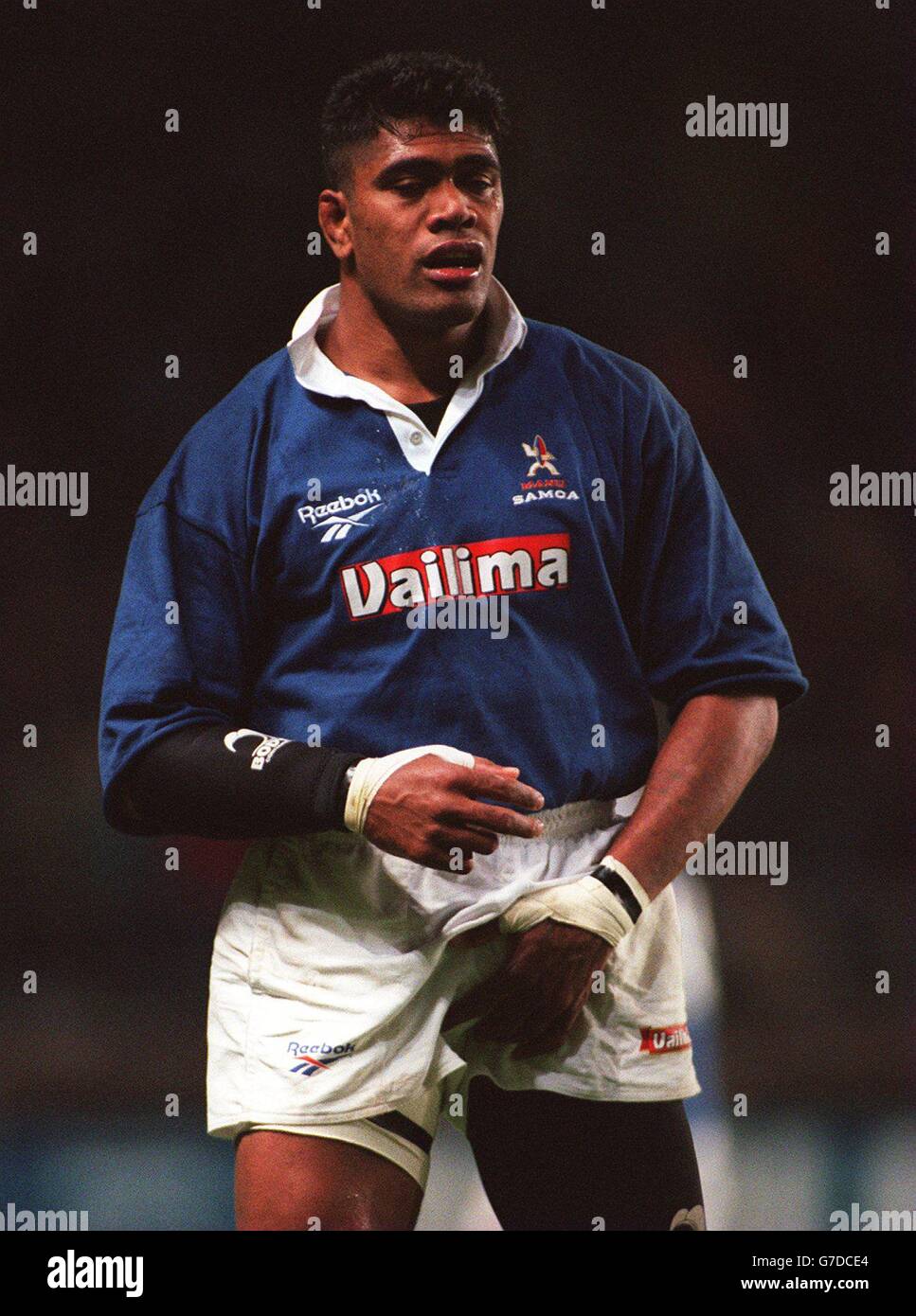 Rugby Union ... Ireland v Western Samoa. Pat Lam, Western Samoa Stock ...