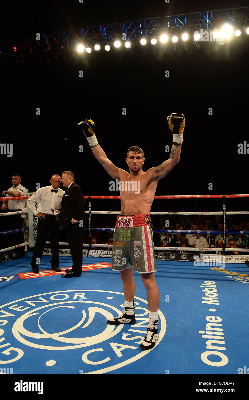Boxing - Leeds First Direct Arena. Brian Rose celebrates his victory ...