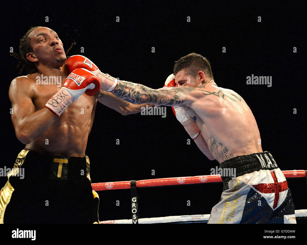 Boxing - Leeds First Direct Arena. Dave Ryan (right) and Tyrone Nurse ...