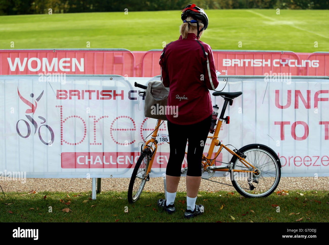 A cyclist prepares for the 50km Breeze Bike ride around Warwick. PRESS ...