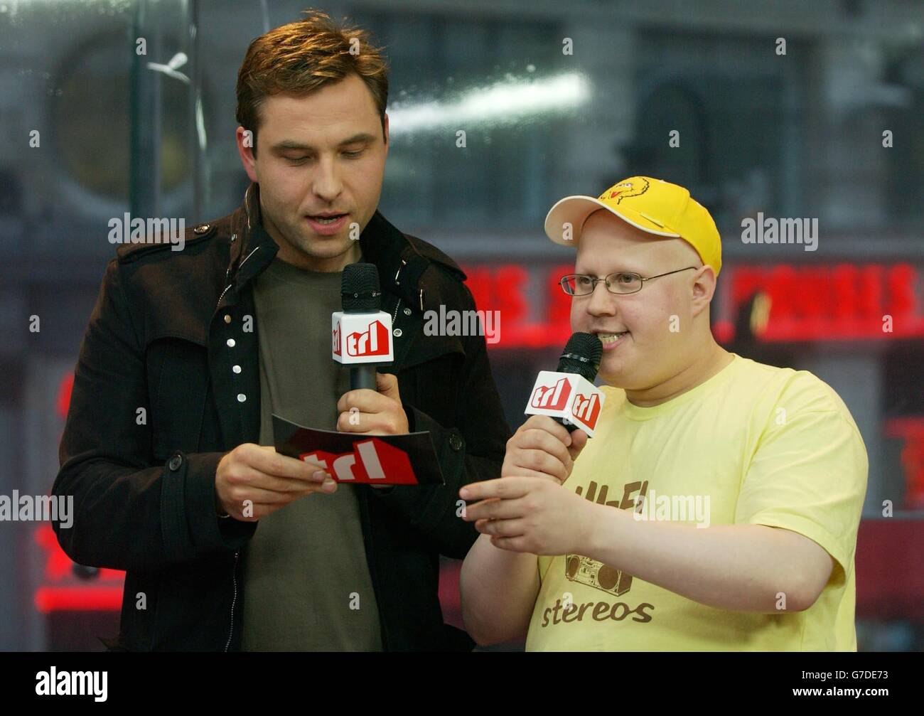 David walliams left and matt lucas from little britain hi-res stock ...