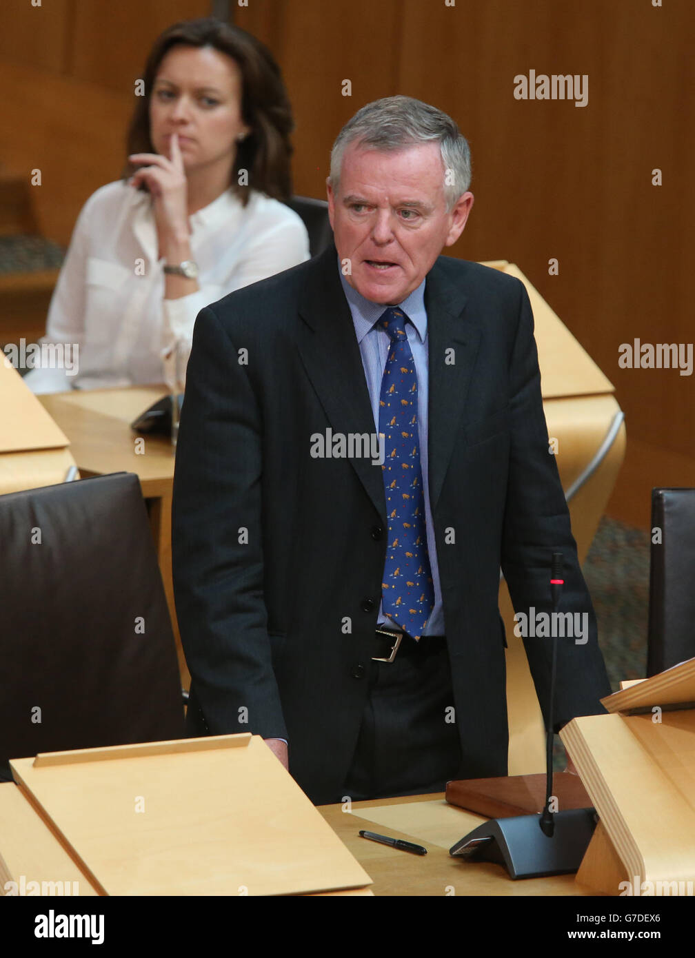 Labour MSP Graeme Pearson speaking in the chamber at the Scottish ...