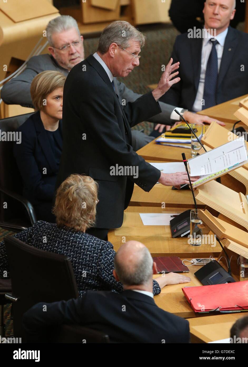 Scottish justice secretary kenny macaskill in the scottish parliament ...