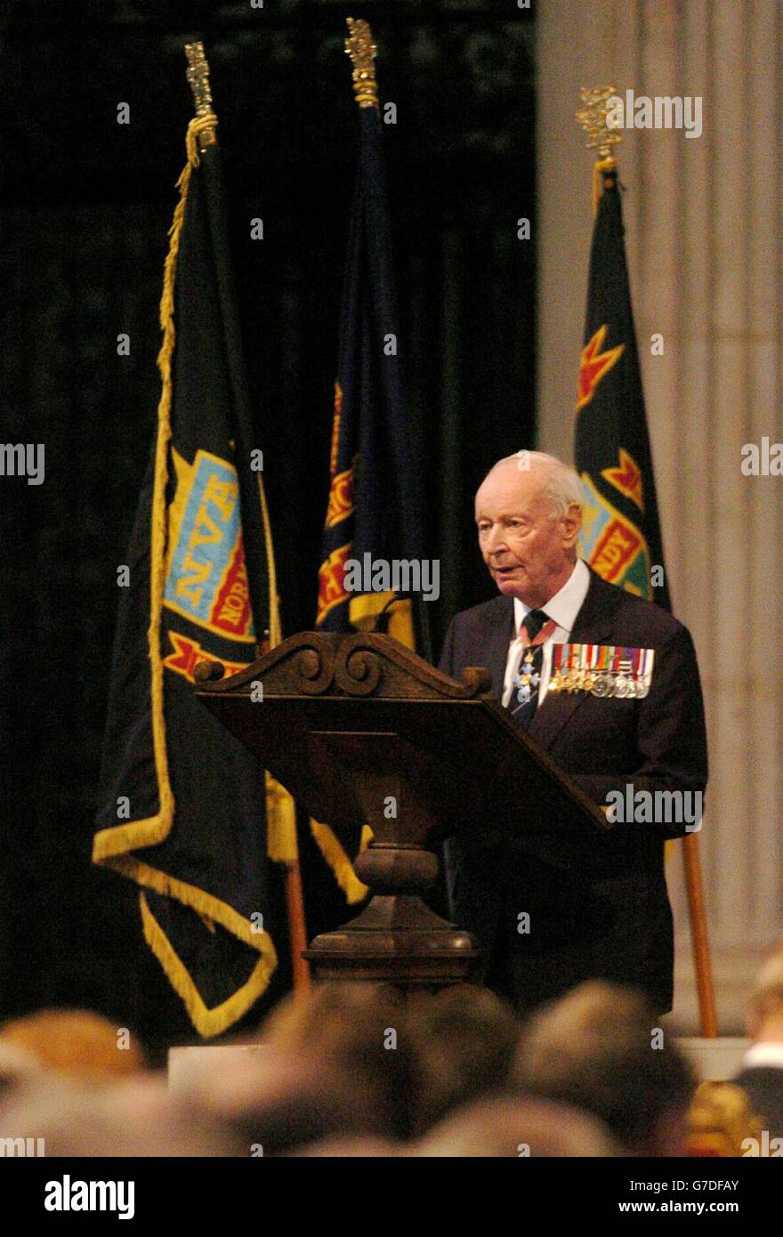 Major General Peter Martin, CBE, reading the Second Lesson at St Paul's ...